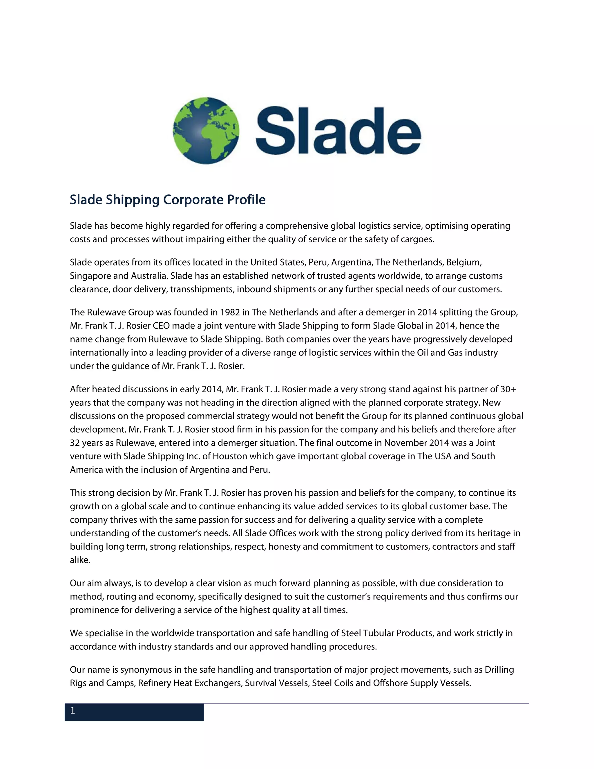 Slade Corporate Profile | PDF