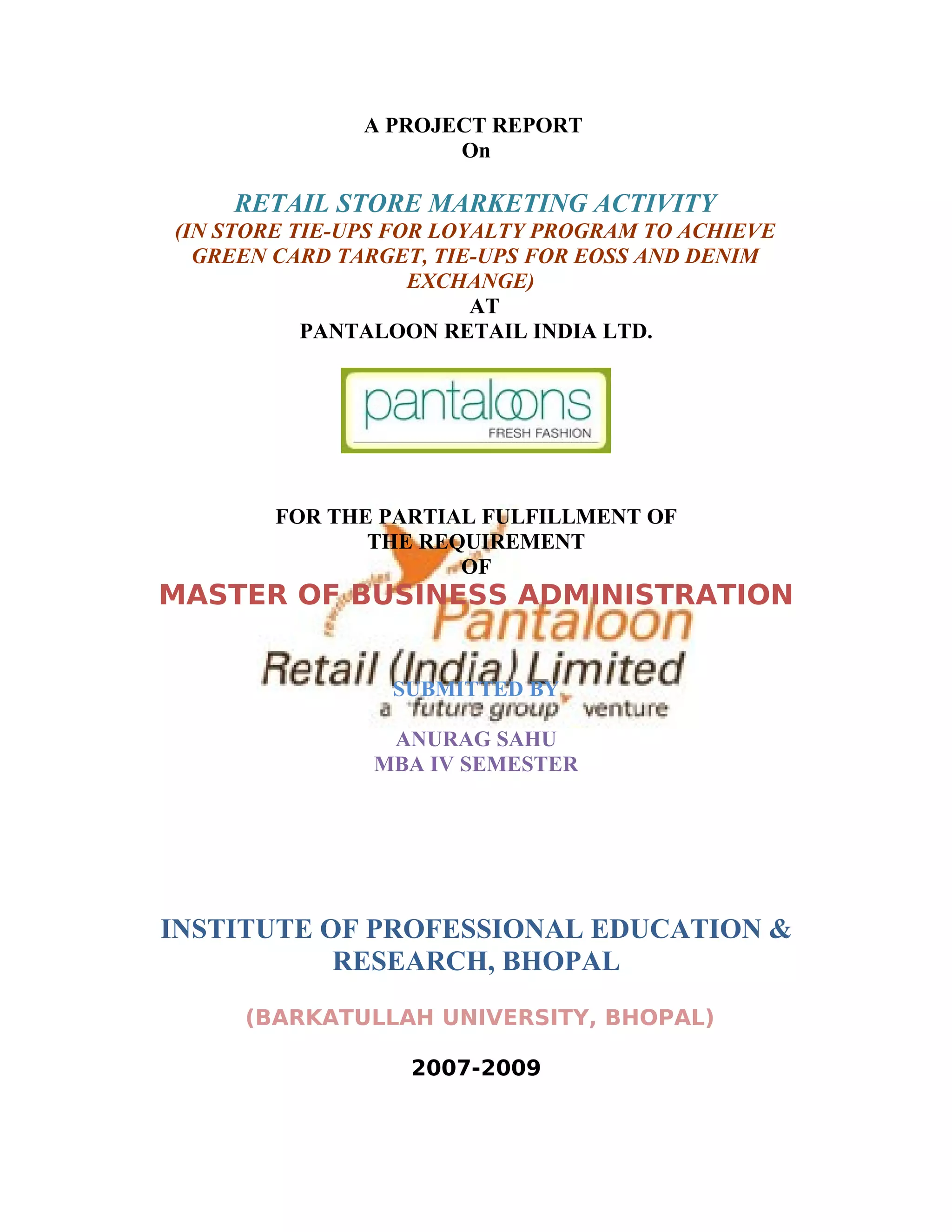 34434205 a-project-report-on-pantaloon | PDF