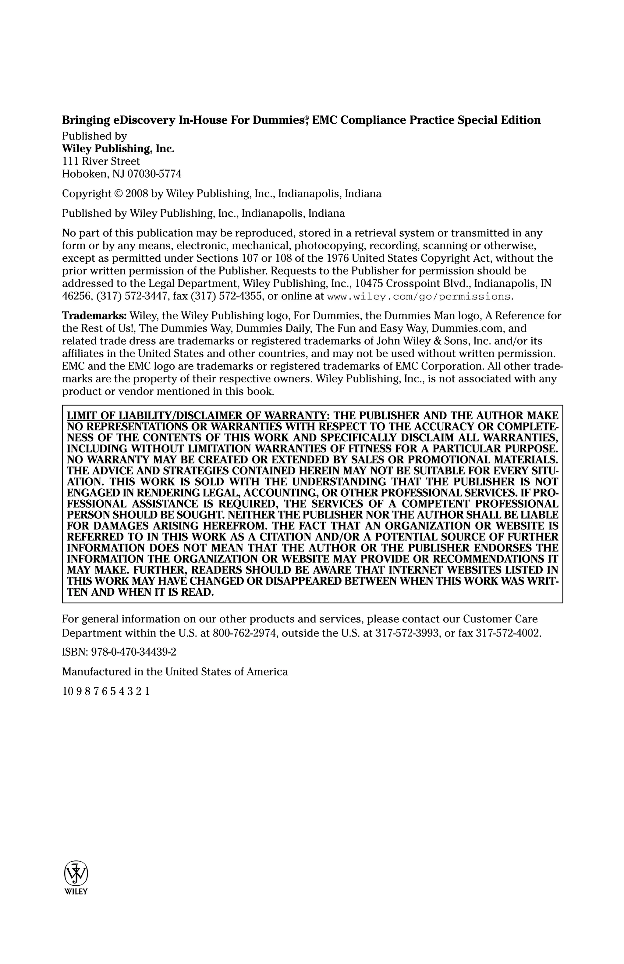 Bringing eDiscovery In-House for Dummies | PDF | Information Services Industry | Industries