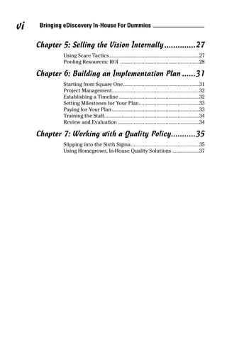 Bringing eDiscovery In-House for Dummies | PDF