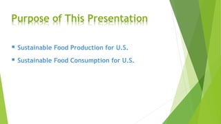 PowerPoint Example--U.S. Food Sustainability | PPT