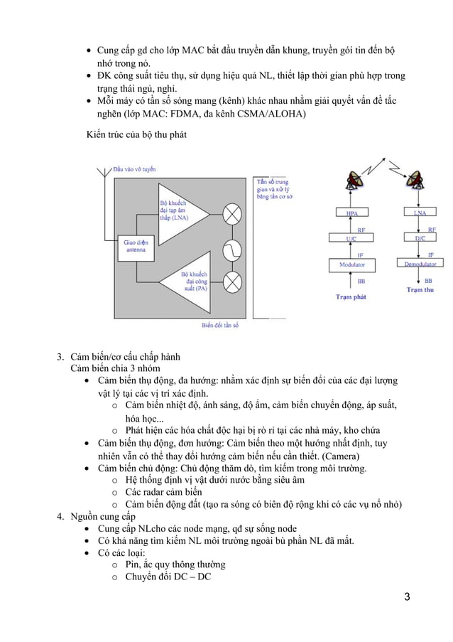 Câu Hỏi Ôn Tập Mạng Cảm Biến - WSN | PDF