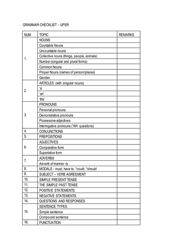 34484550 grammar-checklist-upsr | PDF