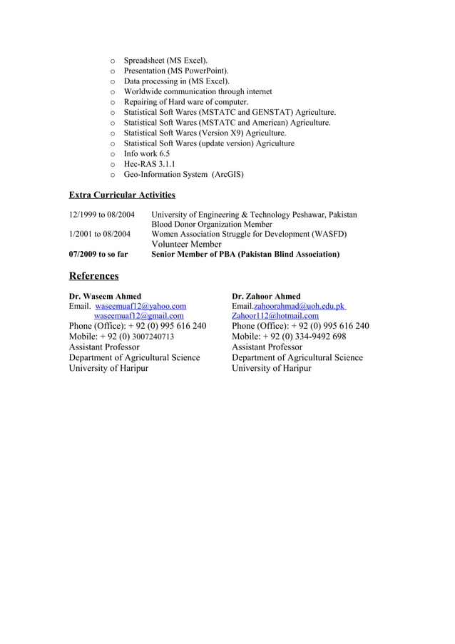 Rasheed Ahmed CV (August 2015) | PDF