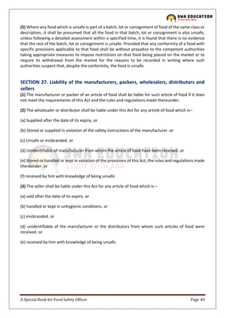 Food Safety Officer Book - SWA Education 1st Edition Swa Education | PDF