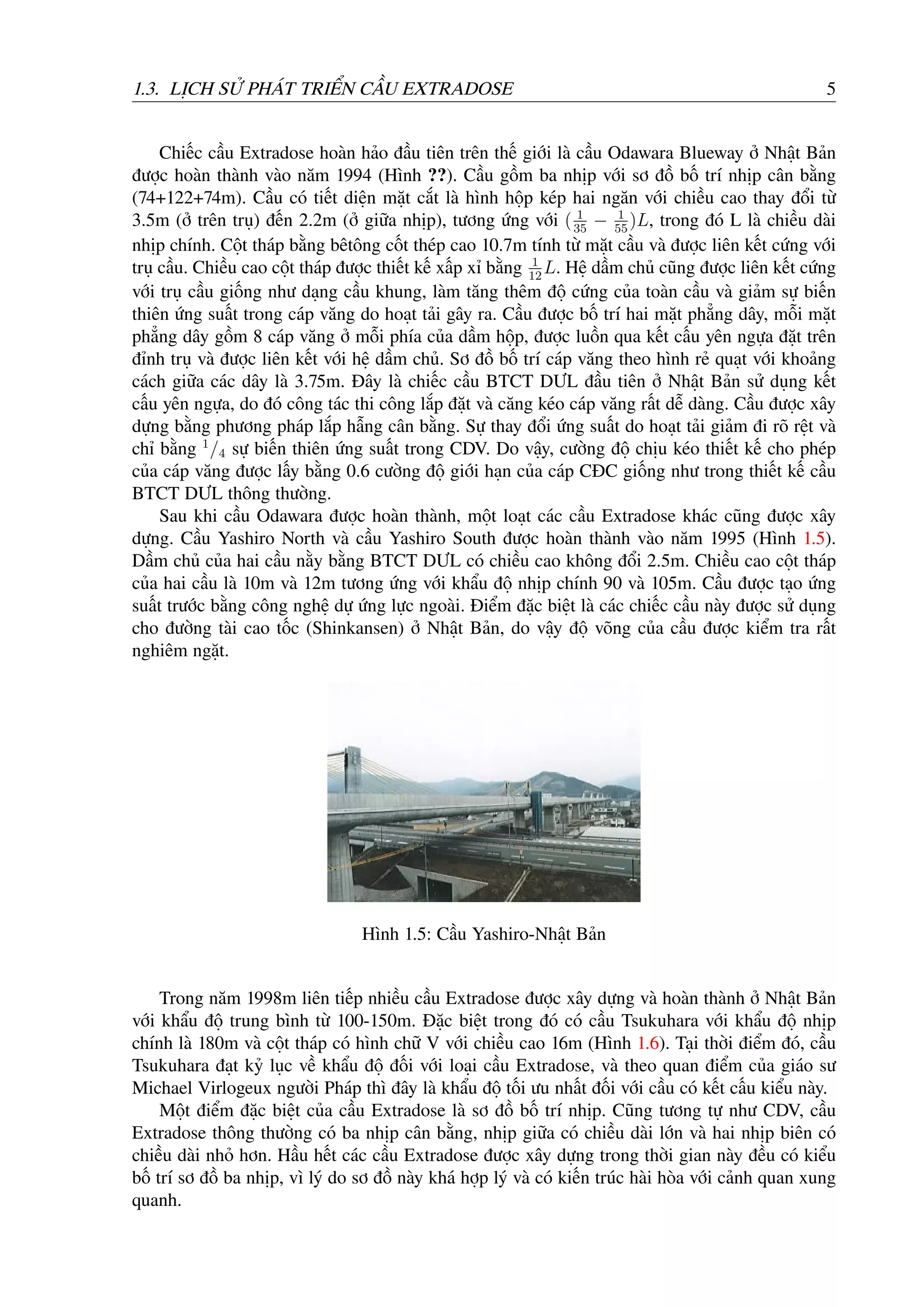 Đồ Án Tốt Nghiệp Thiết Kế Thi Công Cầu EXTRADOSED | PDF