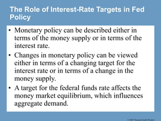 34_4E - The Influence of Monetary and Fiscal Policy on Aggregate Demand.ppt
