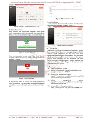 Web Based Event Management System EMS | PDF