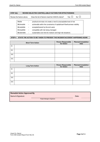 Form 006 - Incident Report Form | PDF