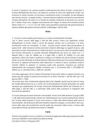 345 responsabilità per mancata esibizione della documentazione ...