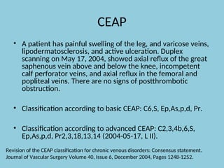 chronic venous insufficiency definition etiology | PPT