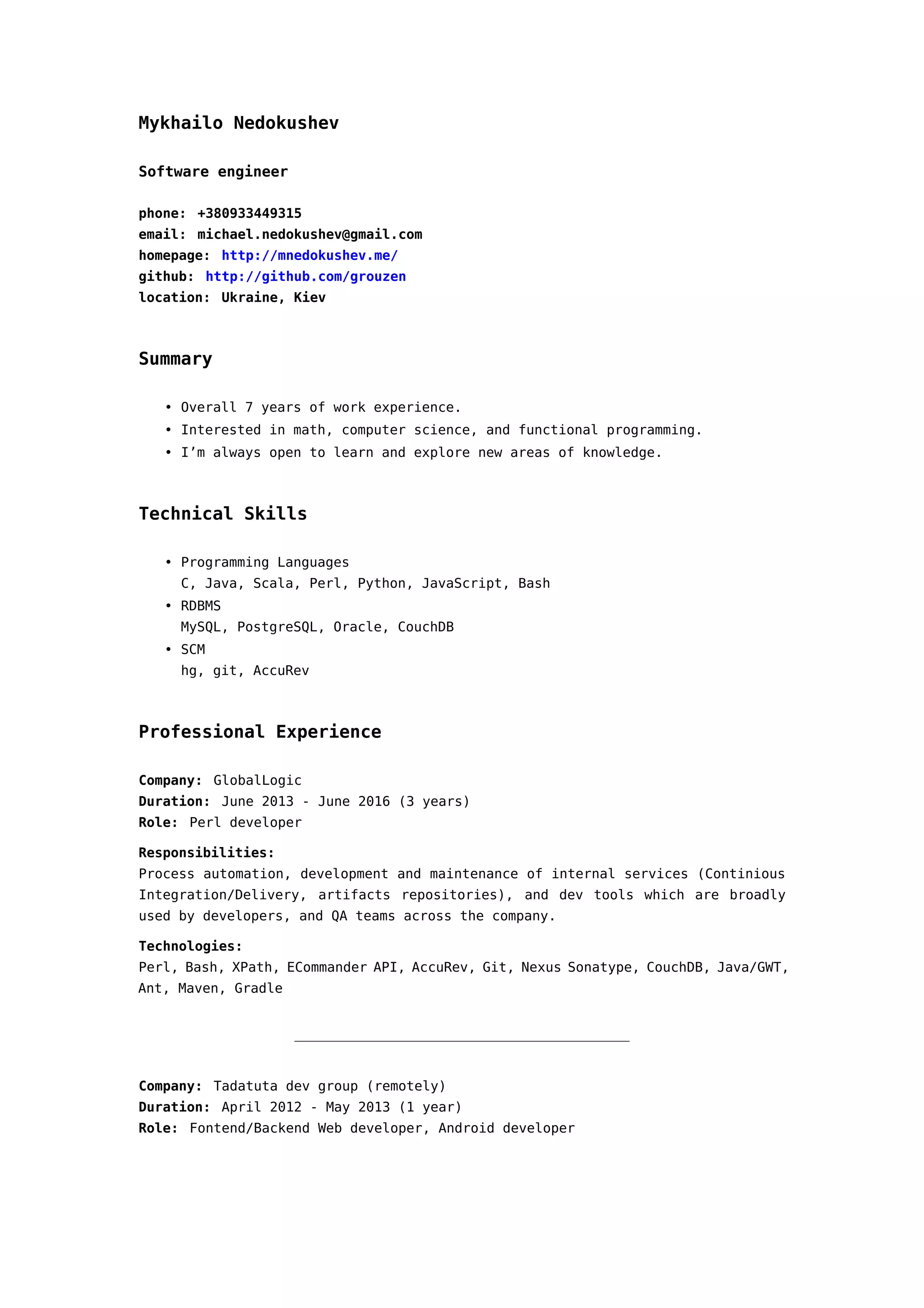 resume | PDF