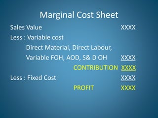 IPCC_Marginal Costing | PPTX