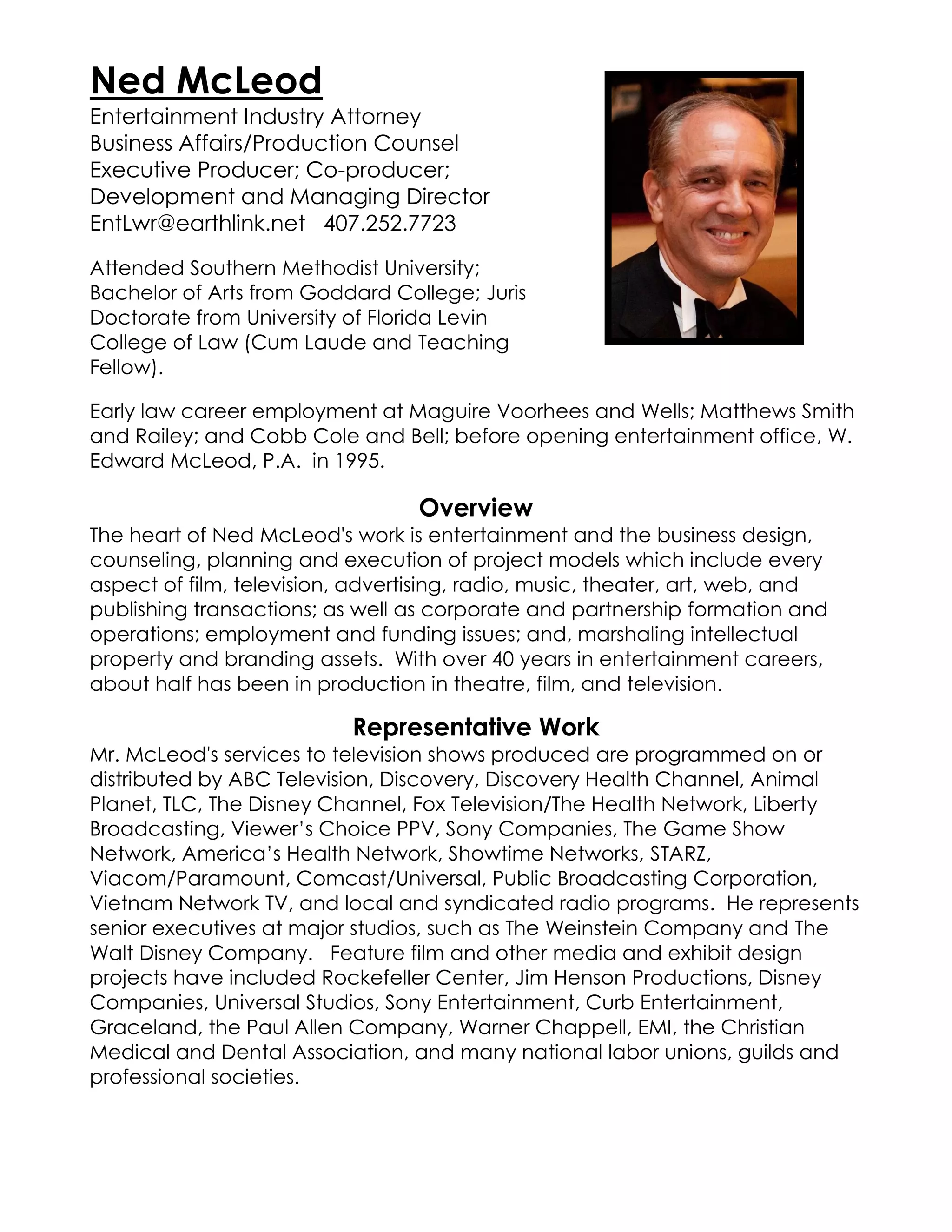 NED McLEOD RESUME 2015 | PDF