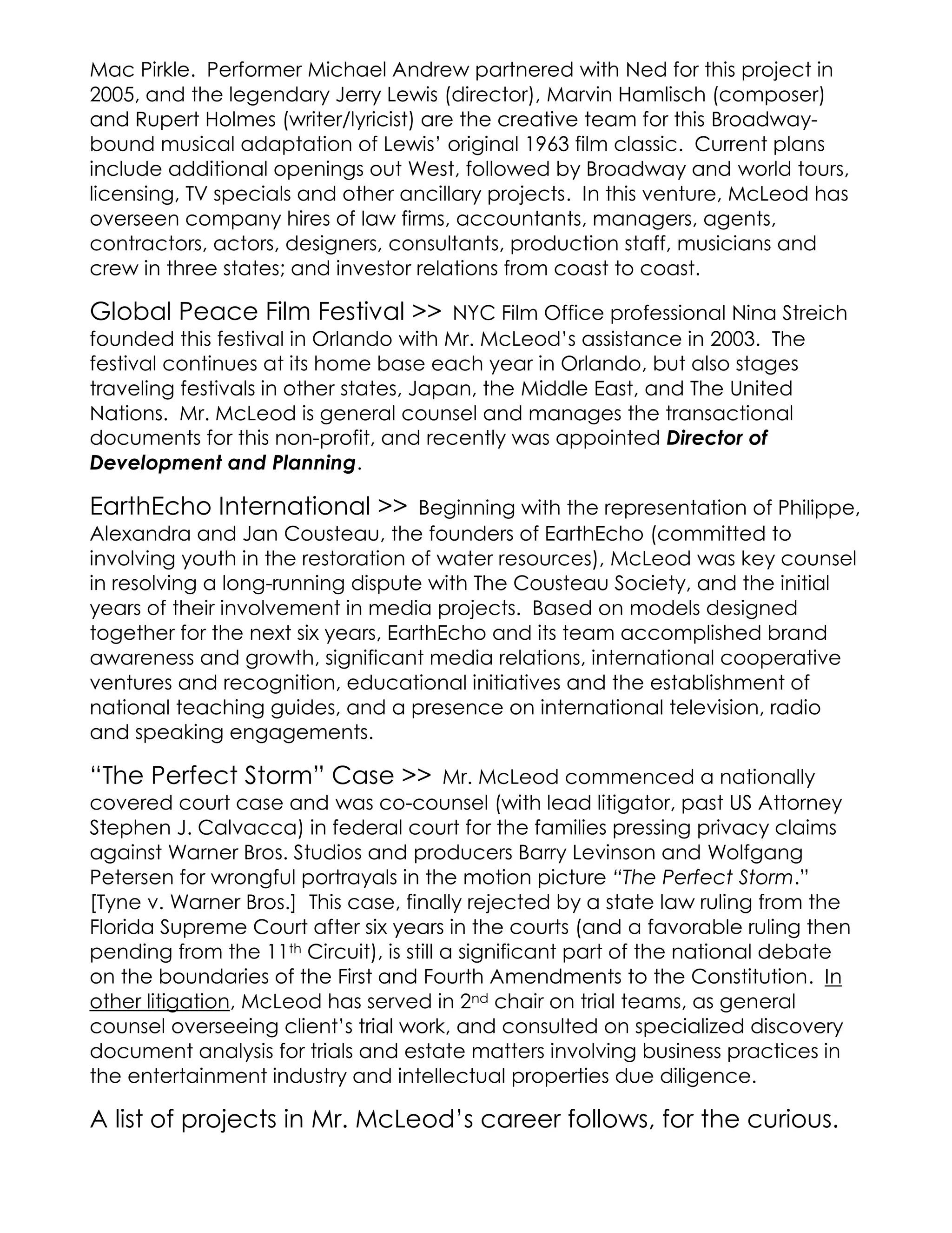NED McLEOD RESUME 2015 | PDF