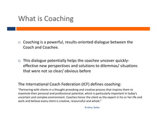 Coaching- An Introduction- A | PPT