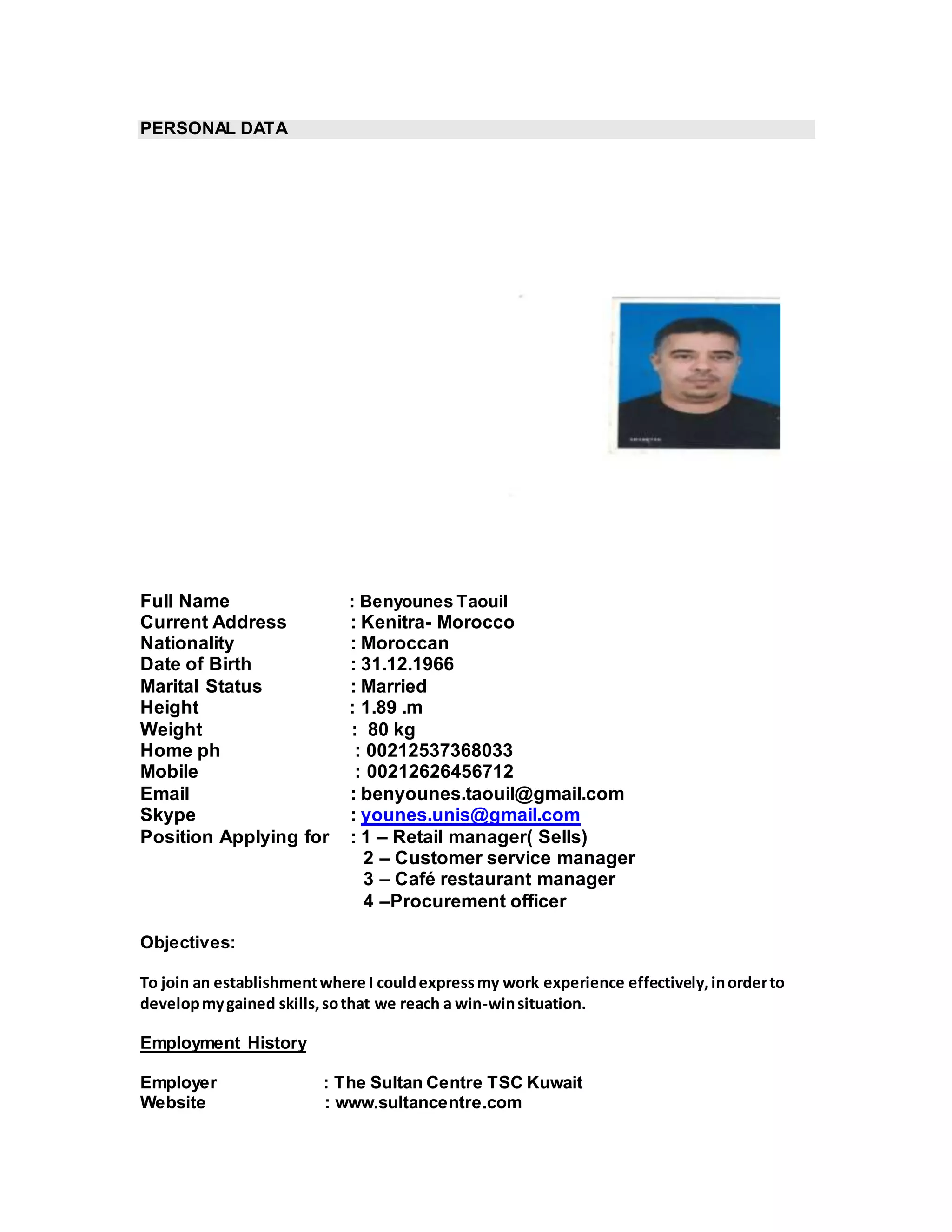 Benyounes Resume | DOCX