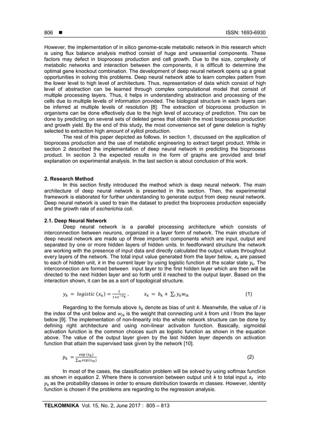 Prediction Of Bioprocess Production Using Deep Neural Network Method Pdf