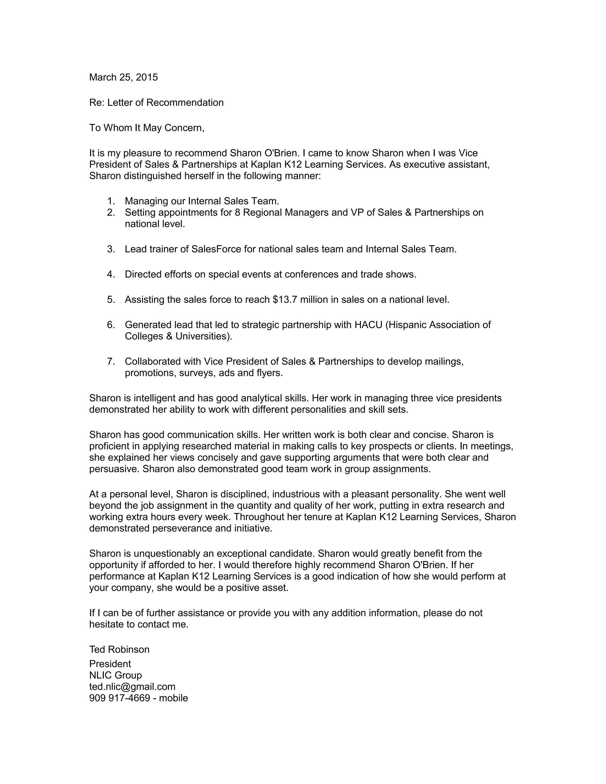 Letter of Recommendation Sharon O'Brien-TR | DOC