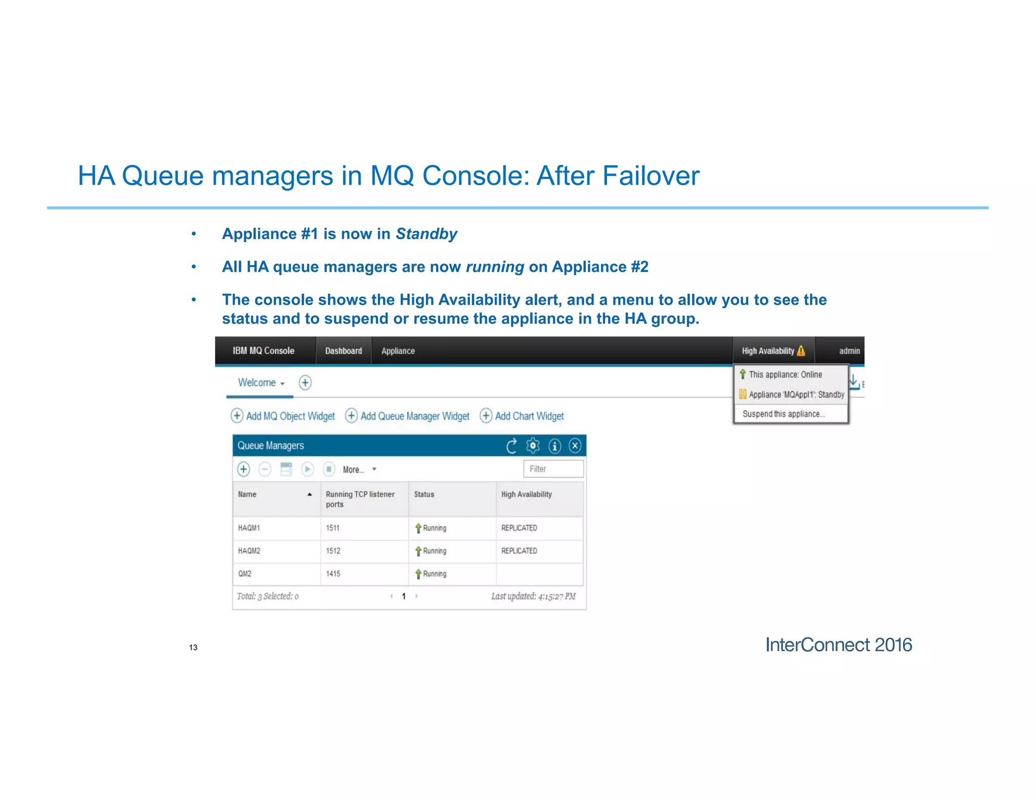 Building a Highly available messaging hub using the IBM MQ Appliance | PDF
