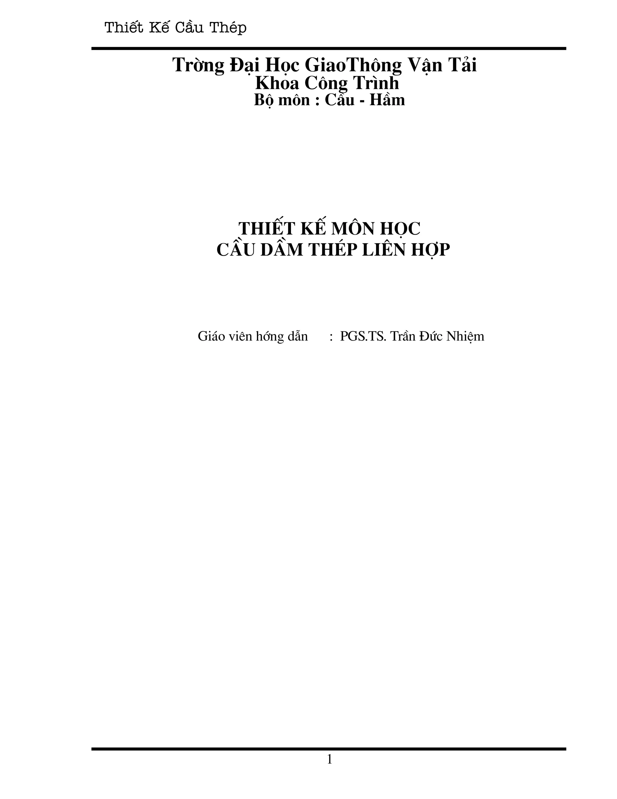 Thiết Kế Cầu Dầm Thép Liên Hợp Bản BTCT Nhịp Đơn Giản L=25 M (Kèm Bản ...