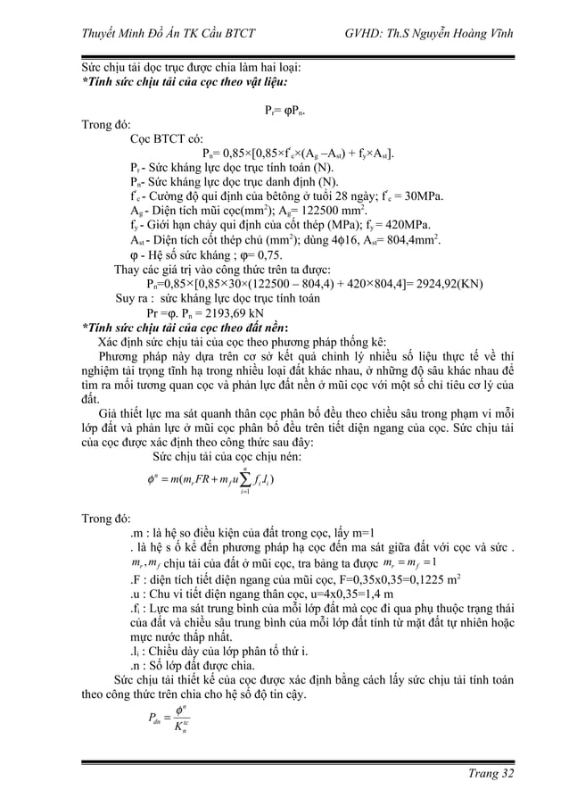 Đồ Án Thiết Kế Cầu Dầm Chữ I Giản Đơn BTCT Ứng Suất Trước 5 Nhịp 28m (Kèm Bản Vẽ CAD) | PDF