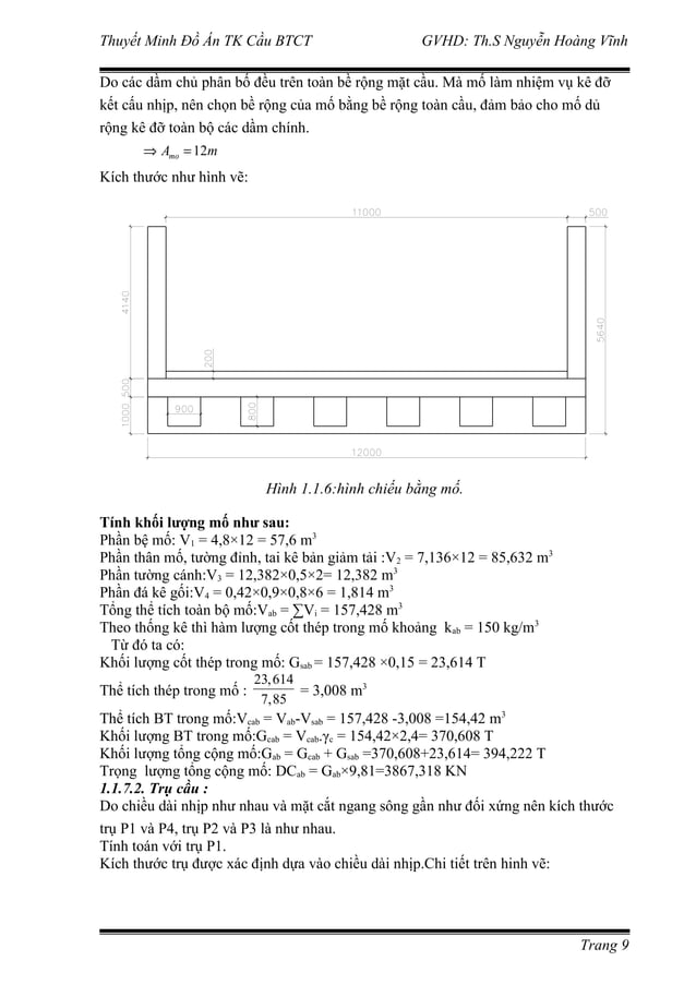 Đồ Án Thiết Kế Cầu Dầm Chữ I Giản Đơn BTCT Ứng Suất Trước 5 Nhịp 28m (Kèm Bản Vẽ CAD) | PDF