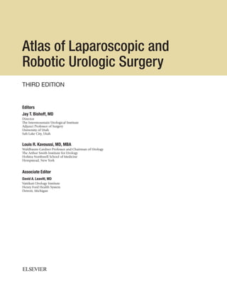 Atlas of Laparoscopic and Robotic Urologic Surgery 3rd Edition Jay T ...