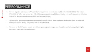 CariGANs : Unpaired Photo-to-Caricature Translation | PPTX