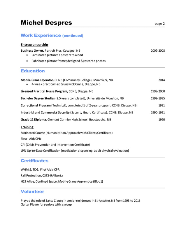 Curriculum Mike Oct. 2016 | PDF