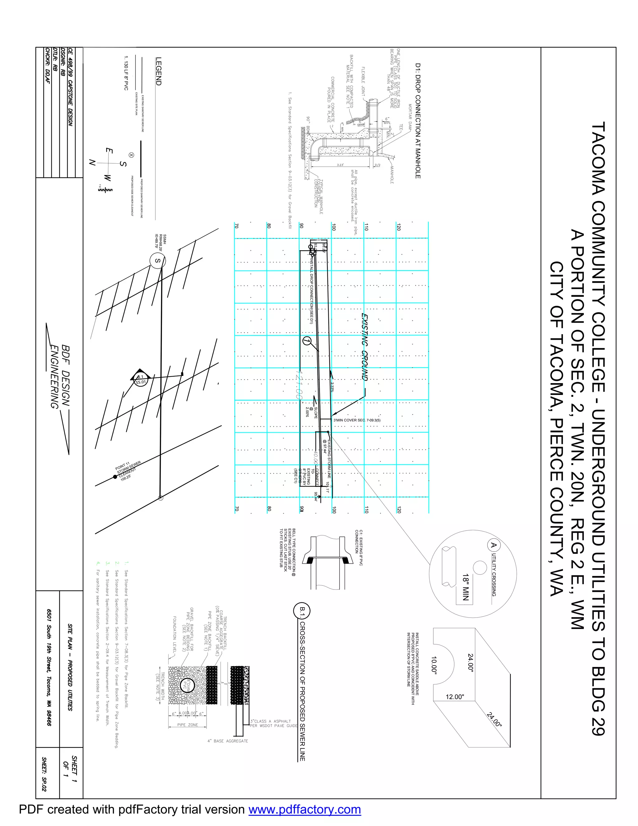 SP_03 SANITARY SEWER PLAN_PROFILE Layout4-Layout1 (1) | PDF