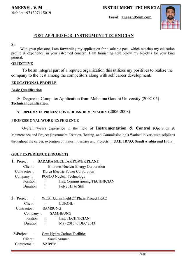 ANEESH V.M CV new1 | PDF