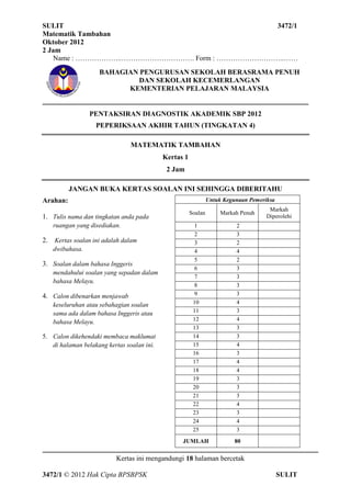 3472 mt kertas 1 | PDF