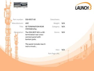 ADC DSX-BEST-60 | PPT