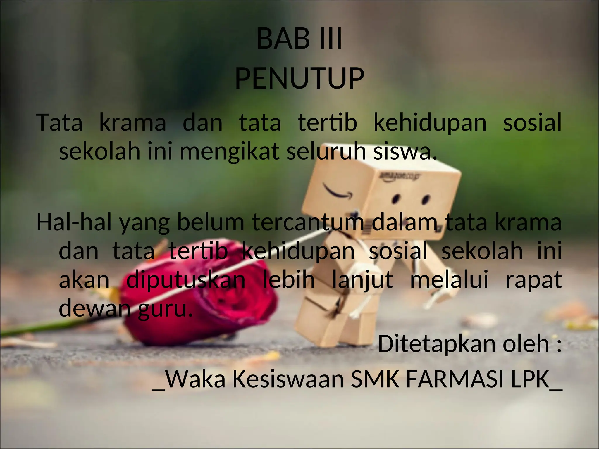 Tata Krama dan Tata Tertib Kehidupan Sosial Sekolah | PPT