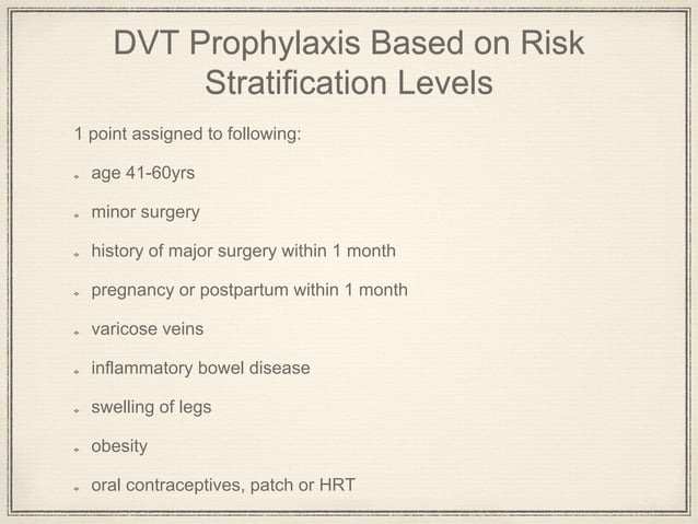 dvt prophylaxis | PPT