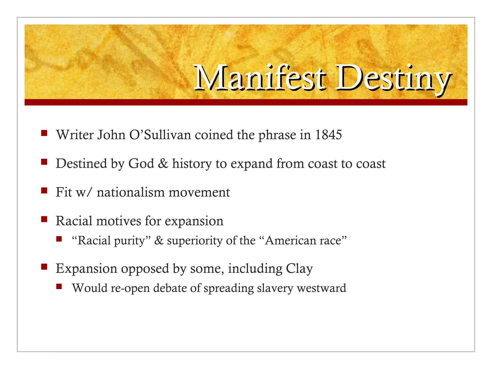 Manifest Destiny | PPT
