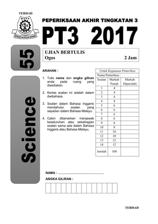 Percubaan PT3 | PDF