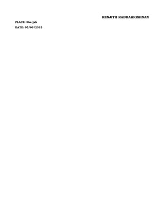 Renjith_Bank manager_New | PDF