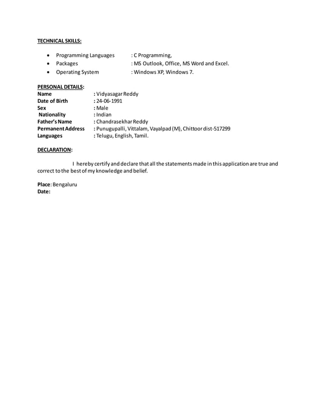 Vidyasagar-Bench Sales Resume | DOCX | Resume Writing and Advice | Job ...