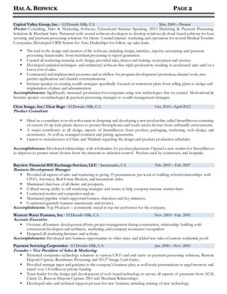 Hal Beswick Resume | DOCX