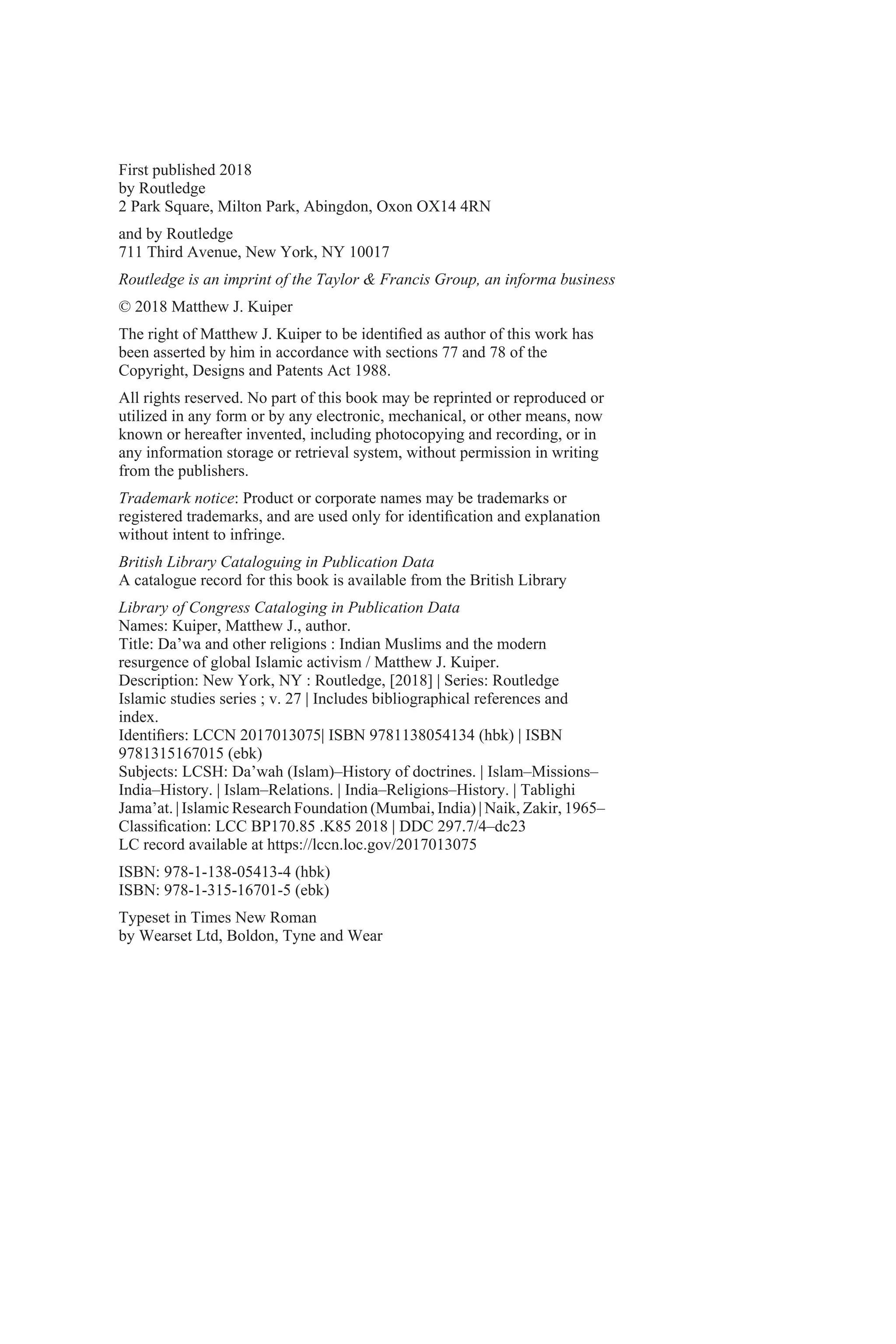 Dawa And Other Religions Indian Muslims And The Modern Resurgence Of ...