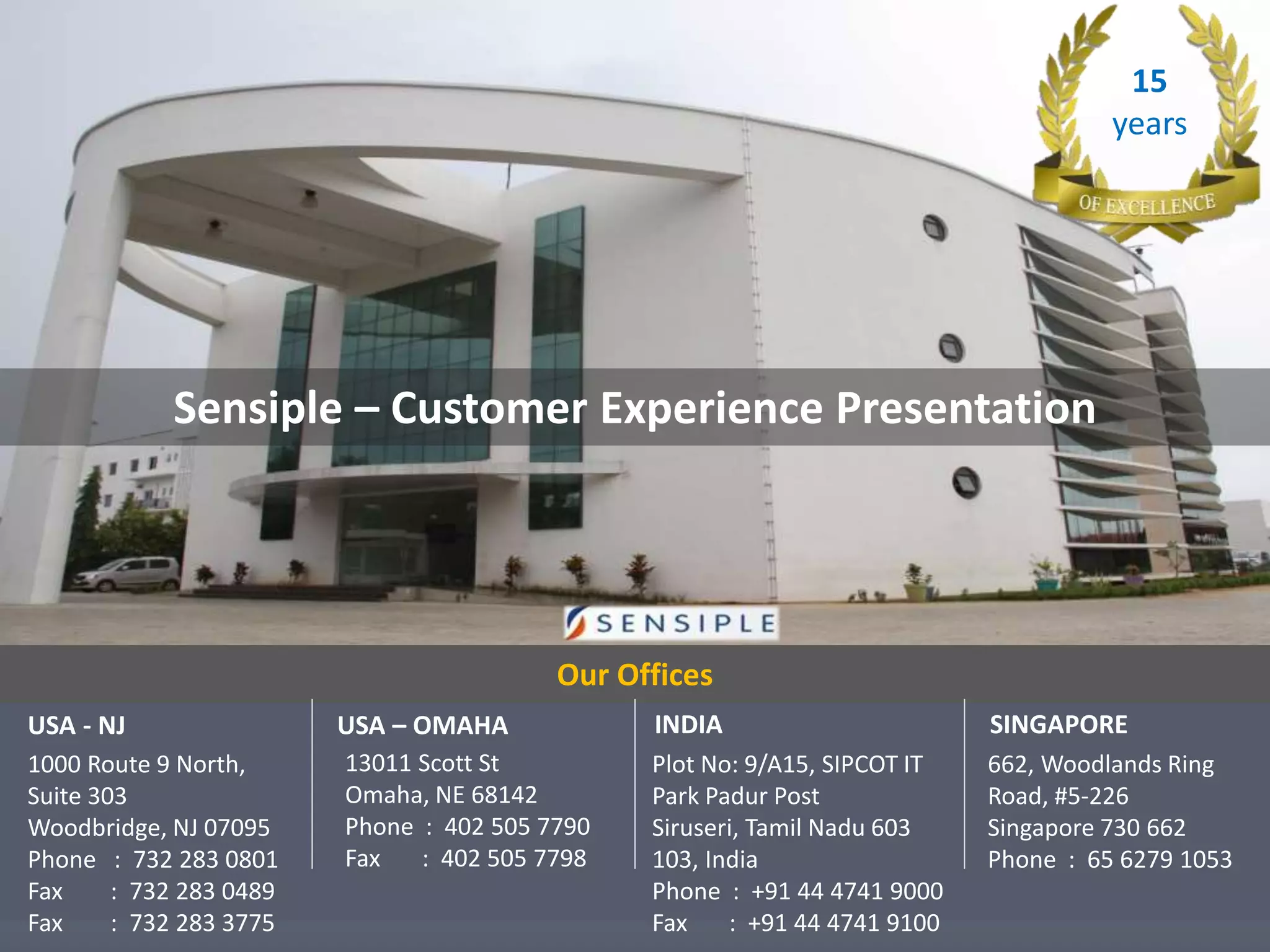 Sensiple-Customer Experience Solutions-3.0 | PPT