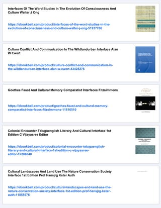 Cultural Interfaces In Academic Setting And Beyond Andrzej Yda | PDF
