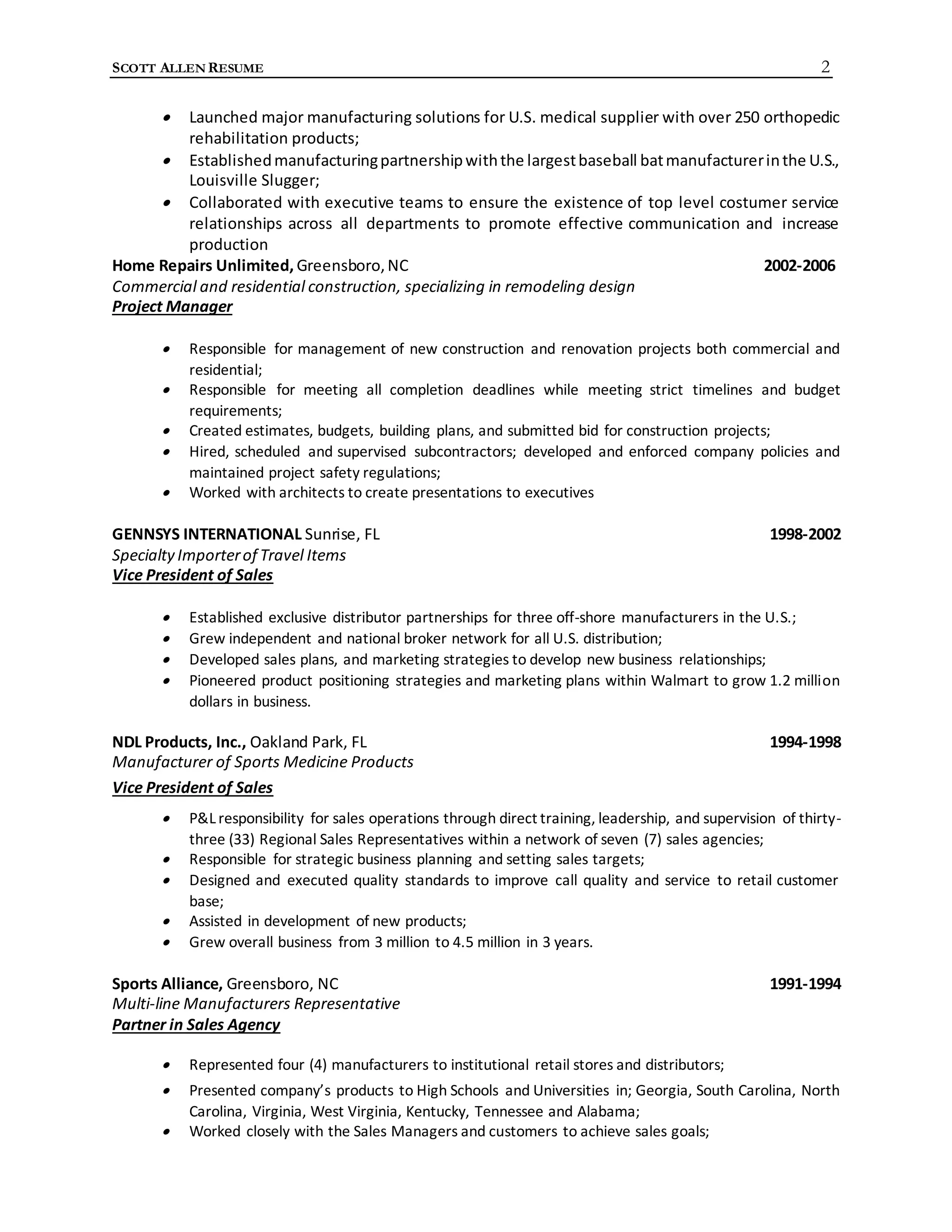 Scott Allen Resume Current 2016 | PDF