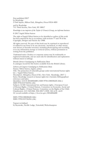 The Protection Of Vulnerable Groups Under International Human Rights ...