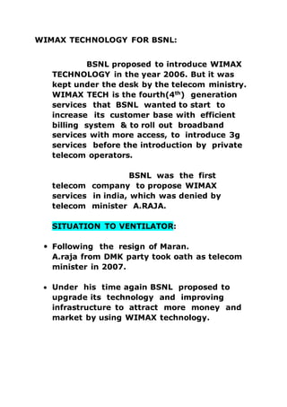 CASE STUDY ON BSNL | DOCX