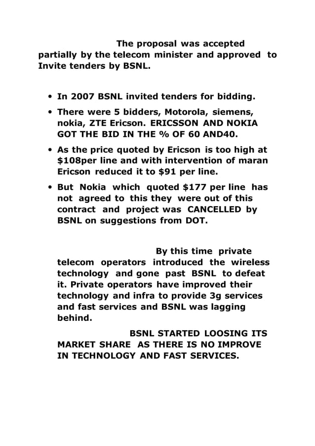 CASE STUDY ON BSNL | DOCX