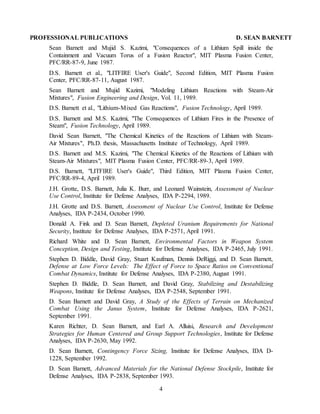 Sean Barnett CV 11-12-15 | DOCX | Defense Industry | Industries