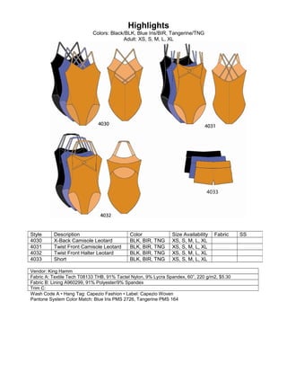 Capezio Seasonal Bodywear | DOC